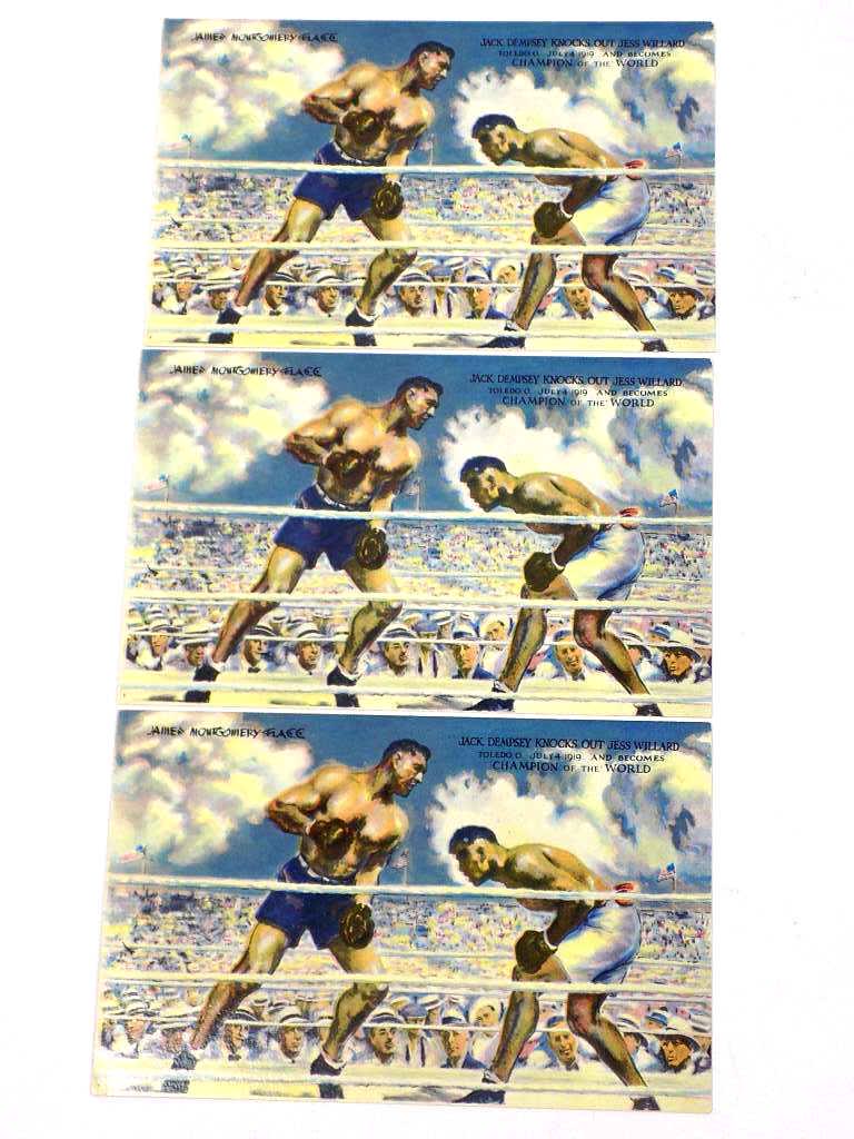 James Montgomery Flagg - Jack Dempsey Postcards Auction