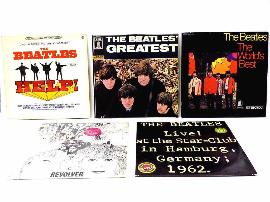 Elusive Beatles 33 Rpm Vinyl Record Albums Group Auction