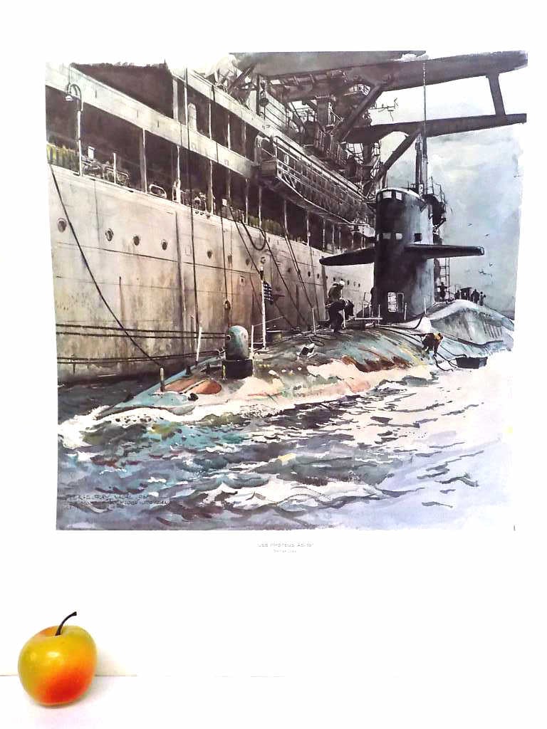 George Gray - Battleship Uss Proteus Lithograph Auction