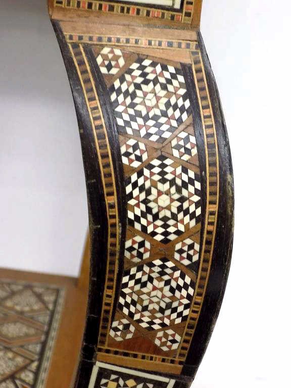 Amazing Indian Micro Mosaic Inlay Game Table Auction