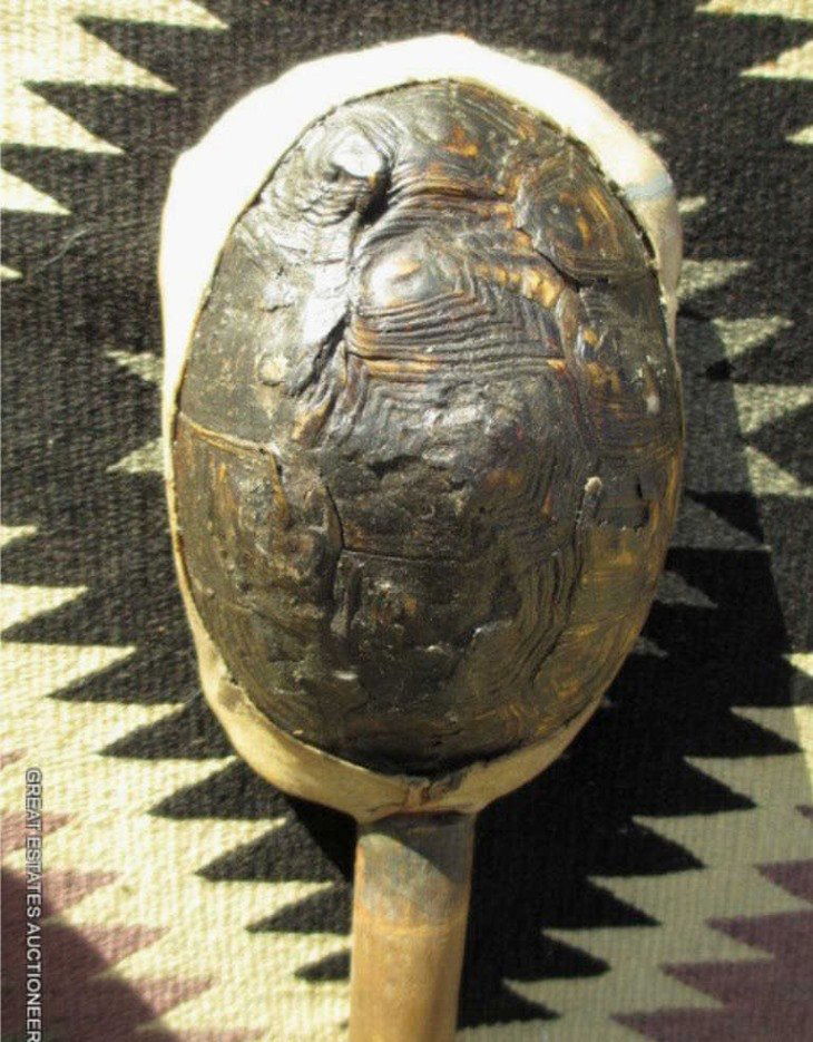 AMERICAN EASTERN WOODLANDS INDIAN CHIEF RATTLE