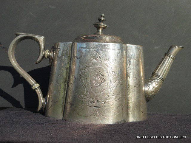 19th Century Wmf Colonial Style Silver Teapot