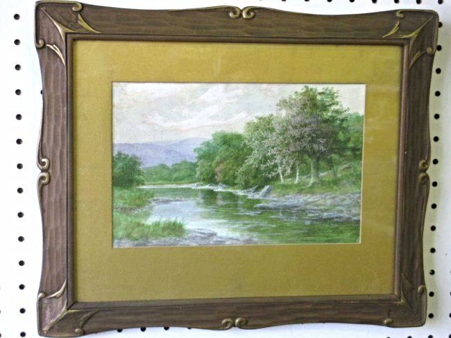 GEORGE HAMNER CROUGHTON - MOUNTAIN WATERCOLOR