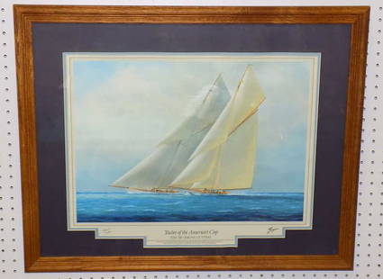 Tim Thompson: Yachts Of The Americas Cup, Signed