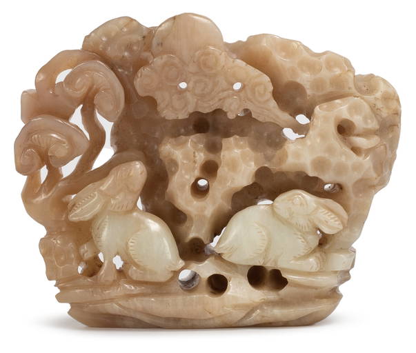 A White Jade Rabbit Ornament, Song Dynasty