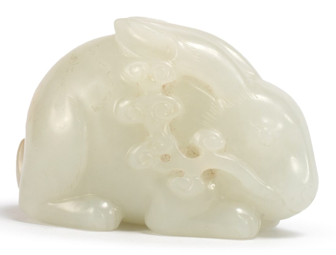 A White Jade Rabbit, Qing Dynasty Auction