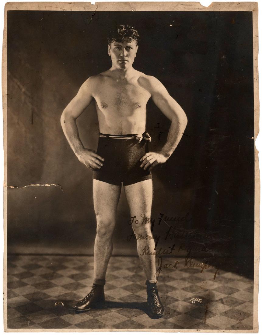 Uncommon Early Vintage photo of Jack Dempsey Champion