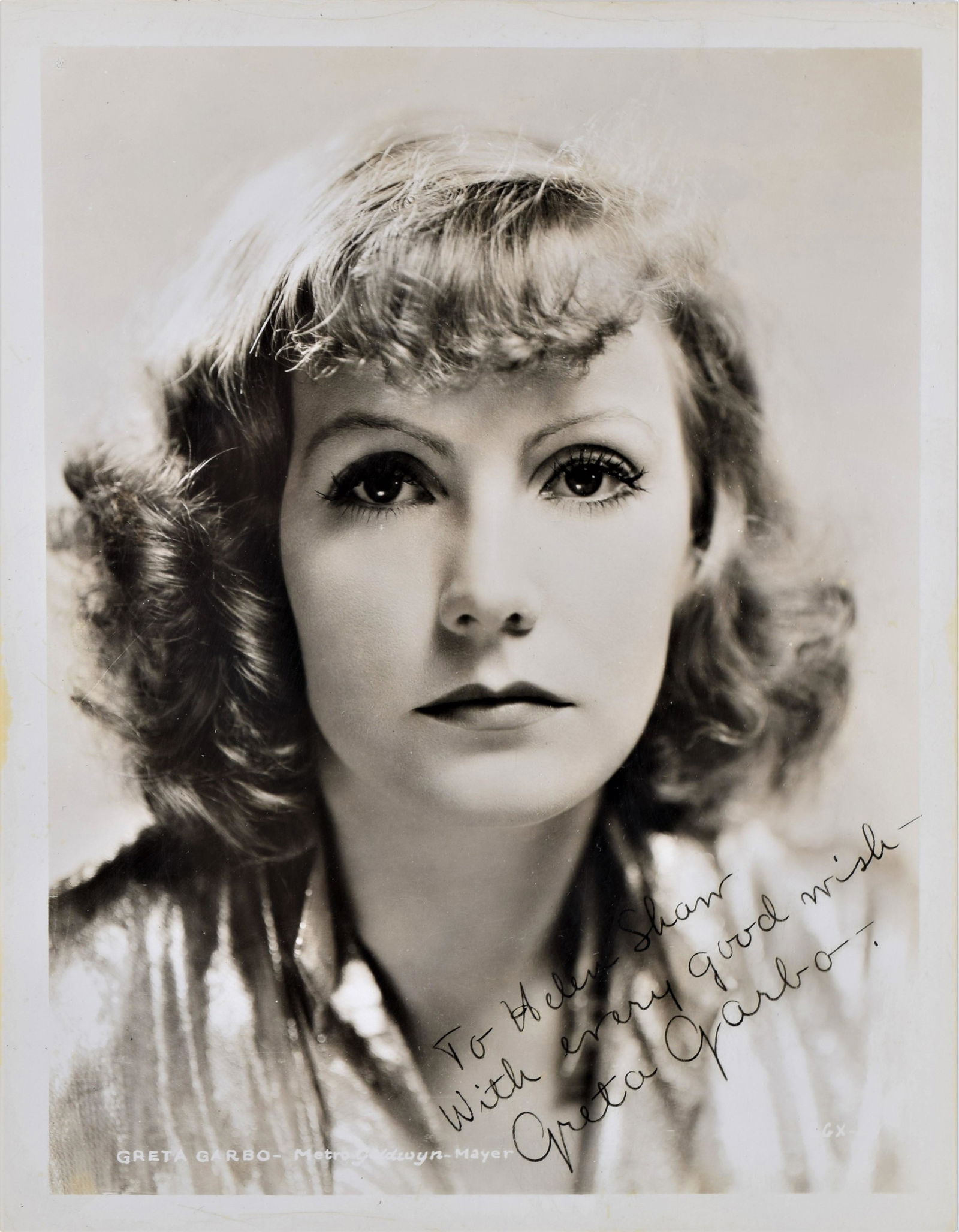 Amazing Rare Great Garbo Signed Photo - Oct 11, 2019 | One of A Kind ...