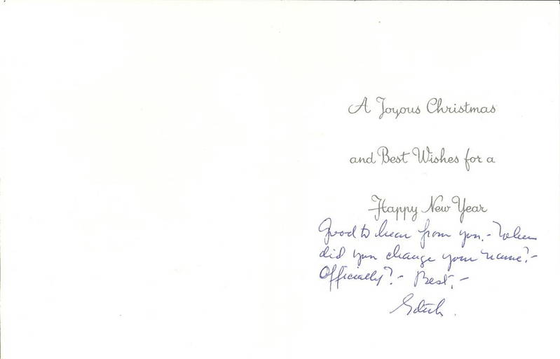 Edith Head Signed Christmas Card (#0193) on Sep 29, 2022 | One of A ...