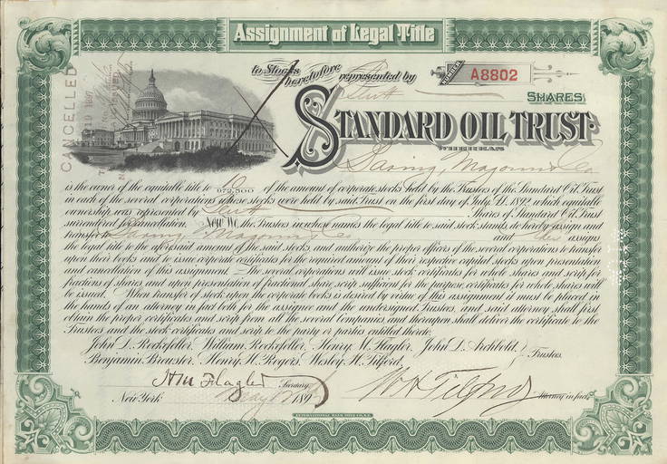 Henry M. Flagler- Standard Oil Stock (#0178) on Jan 26, 2023 | One of A ...