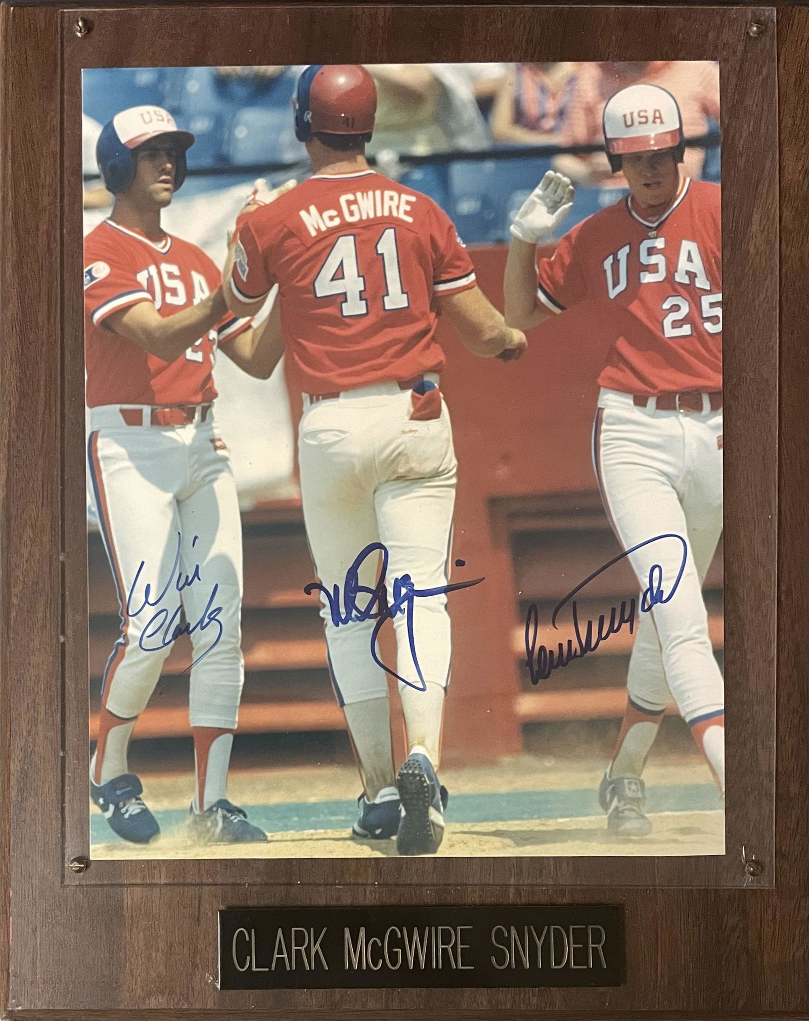 Mark Mcgwire, Will Clark, Cory Synder Signed Photo (#0239) on Jan 26, 2023 | One of A Kind ...
