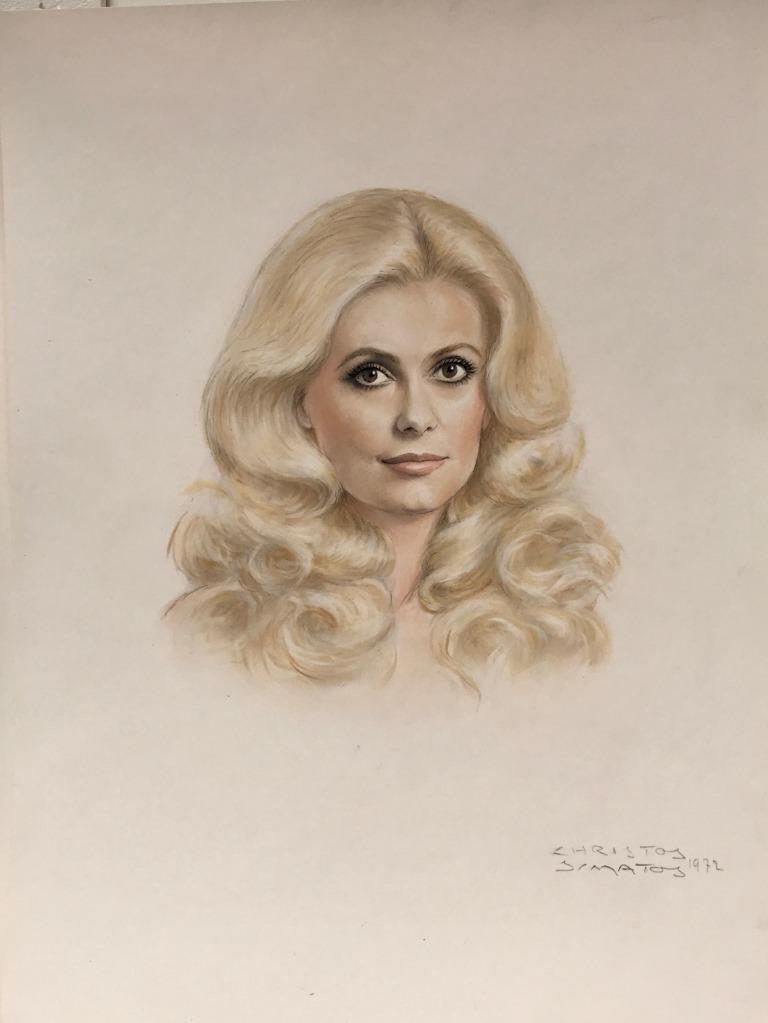 Christos Simatos (xx) Portrait De Catherine Deneuve