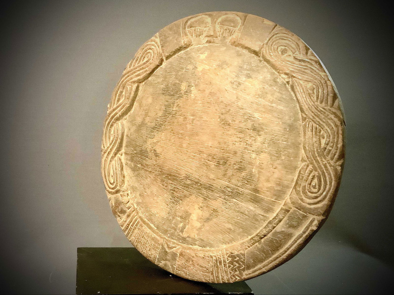 Plat/ plateau de divination Opon Ifà Yoruba - Nigéria Bois D : 38 cm ...