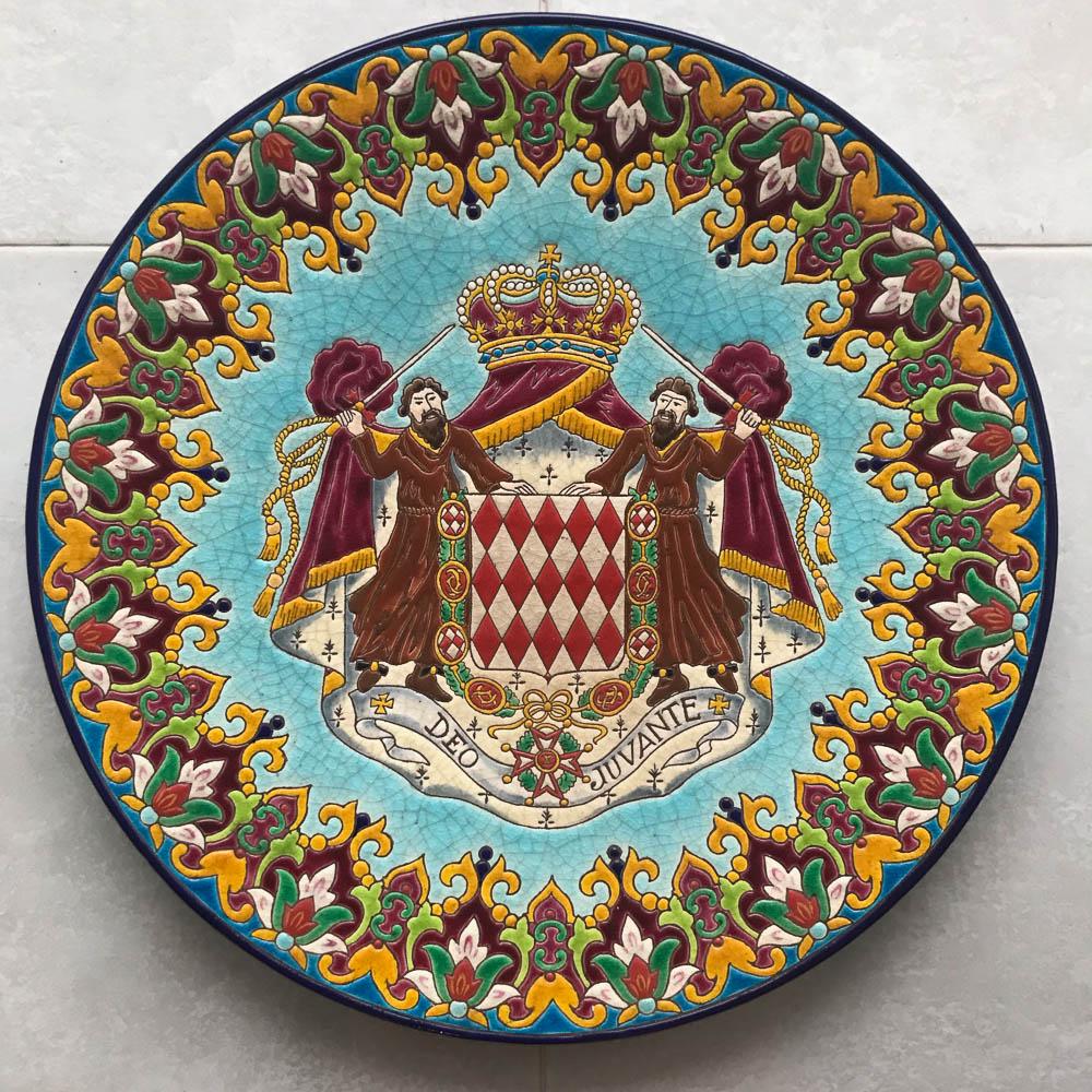 Armoiries Grimaldi Monaco - Plat Pour Le Couronnement Du Prince Rainier ...