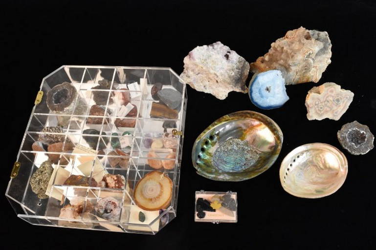 Assorted Rocks, Geodes, Shells & Arrow Heads