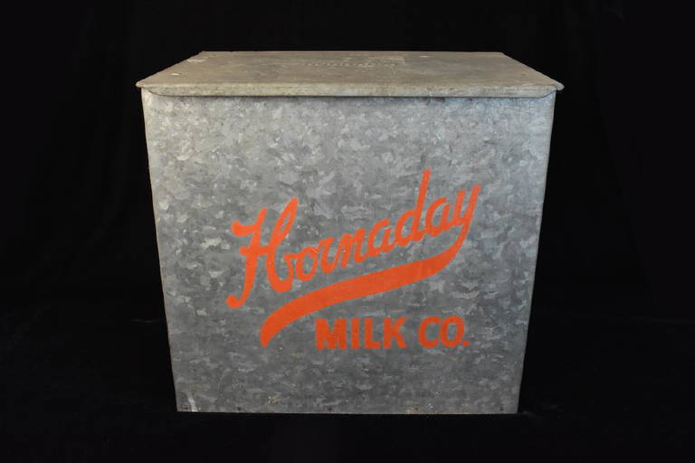 Rare Vintage Hornaday Milk Co. Dairy Adv. Cooler