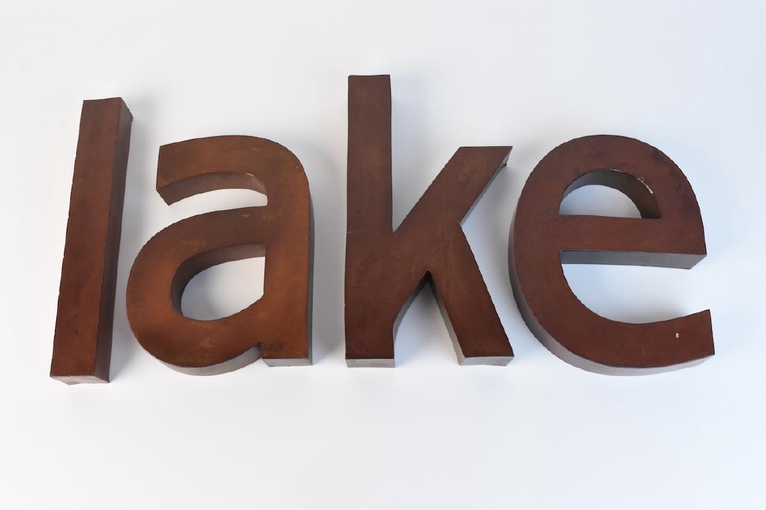 Metal Bronze Color LAKE Letters