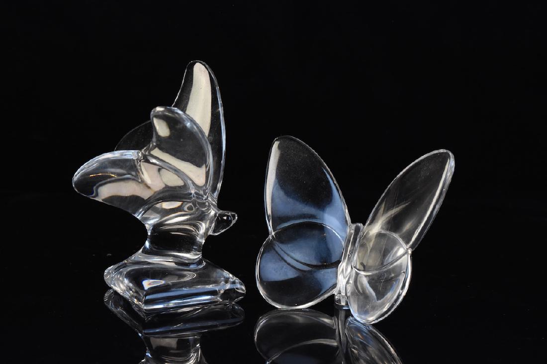 (2) Baccarat Crystal Butterflies