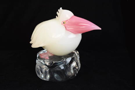 Italian Murano Eye Glass Sculpture By Pino Signoretto Famous Artist