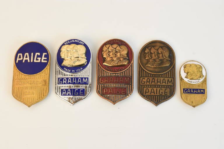 (5) Graham Paige Radiator Emblems