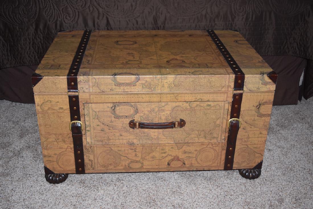 Ancient World Map Decorative Trunk