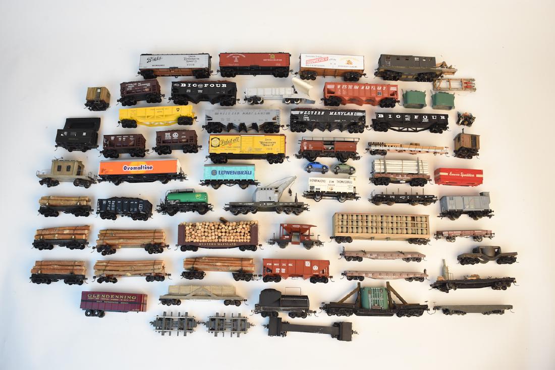 55+ Assorted Ho Gauge Train Cars