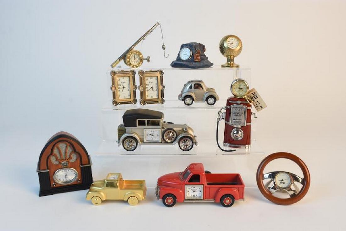 (12) Miniature Clocks; Timex, Elgin, Fossil