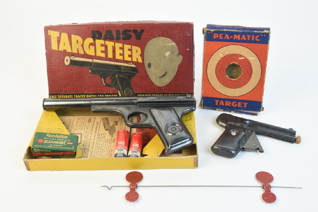 Daisy Targeteer Pistol & Pea-Matic Gun; OB