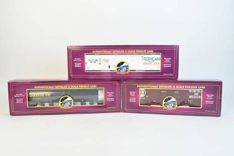 (4) Mth O Scale Electric Train Freight Cars