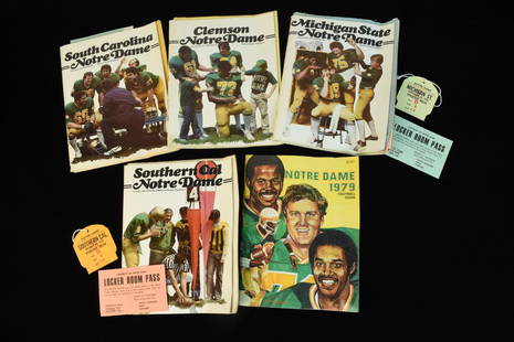 Notre Dame 4 Vintage Football Programs