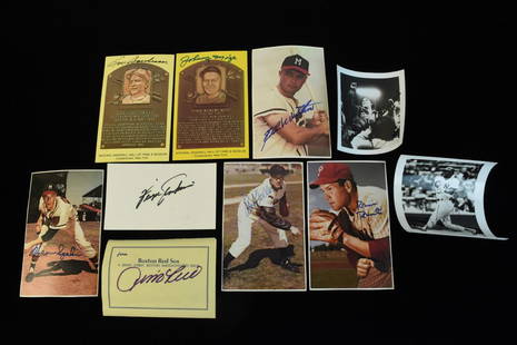 Autographed Baseball Photos Bob Feller