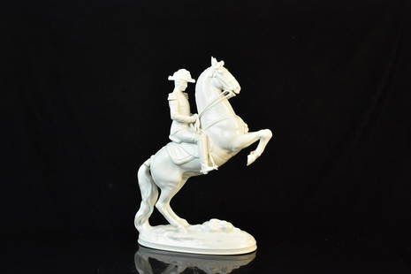 Augarten Wien White Porcelain Decorative Horse Sculpture Made In Vienna