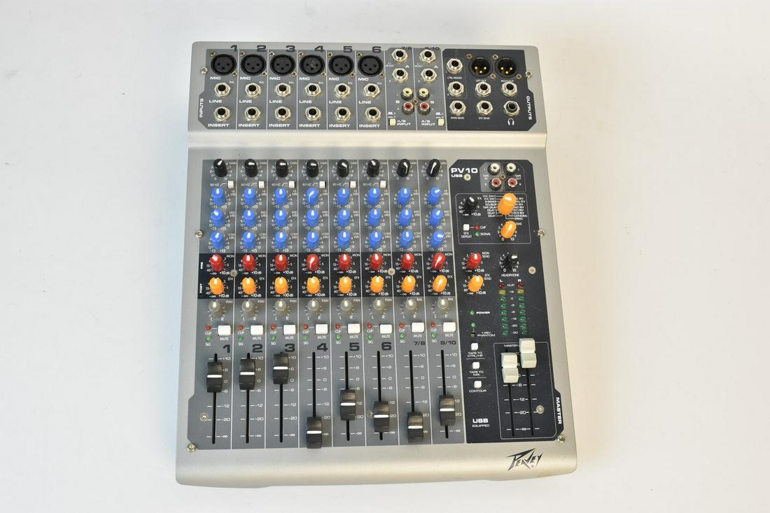 For Auction: Peavey PV 10 USB 10-Input Channel Portable Mixer (#0299 ...