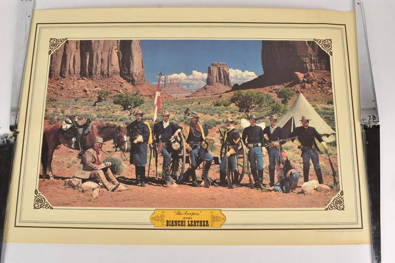 Vintage Bianchi Leather Poster "the Troopers
