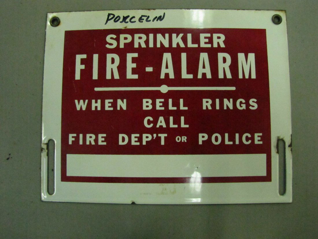 Sprinkler Fire Alarm Sign
