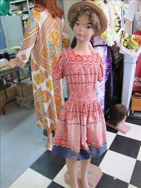 610: Vintage Little Girl Standing Mannequin