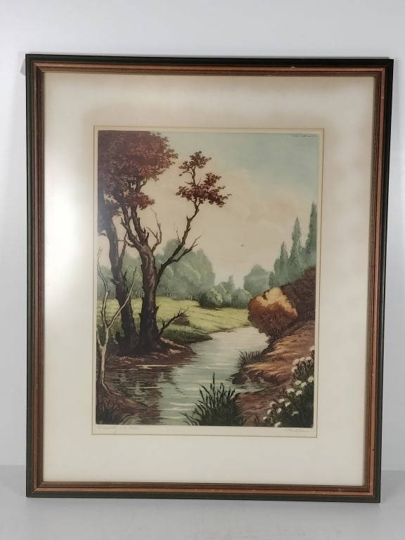 Philippe Signed Hand Colored Etching Auction