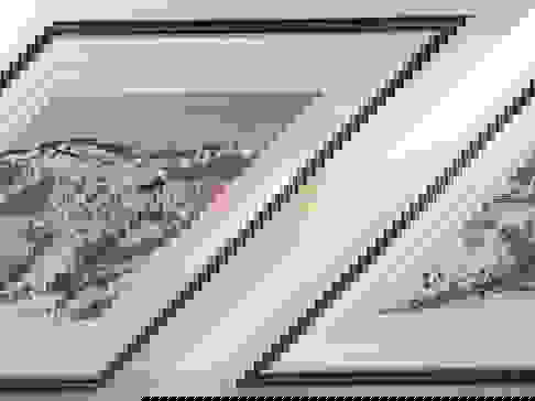 Will Moses Signed Lithograph The Deer Hunters Auction