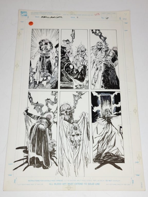 Comic Art -hellraiser #9 Pg. 11 Cowan & Pratt Auction