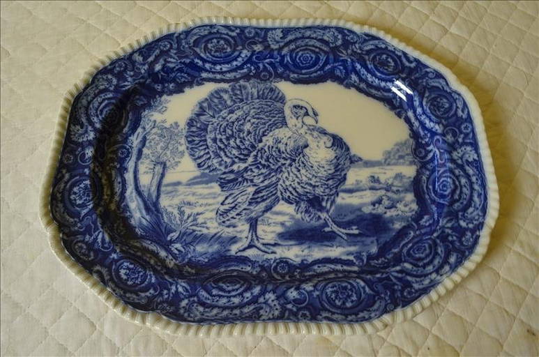 Copeland Flow Blue Turkey Platter