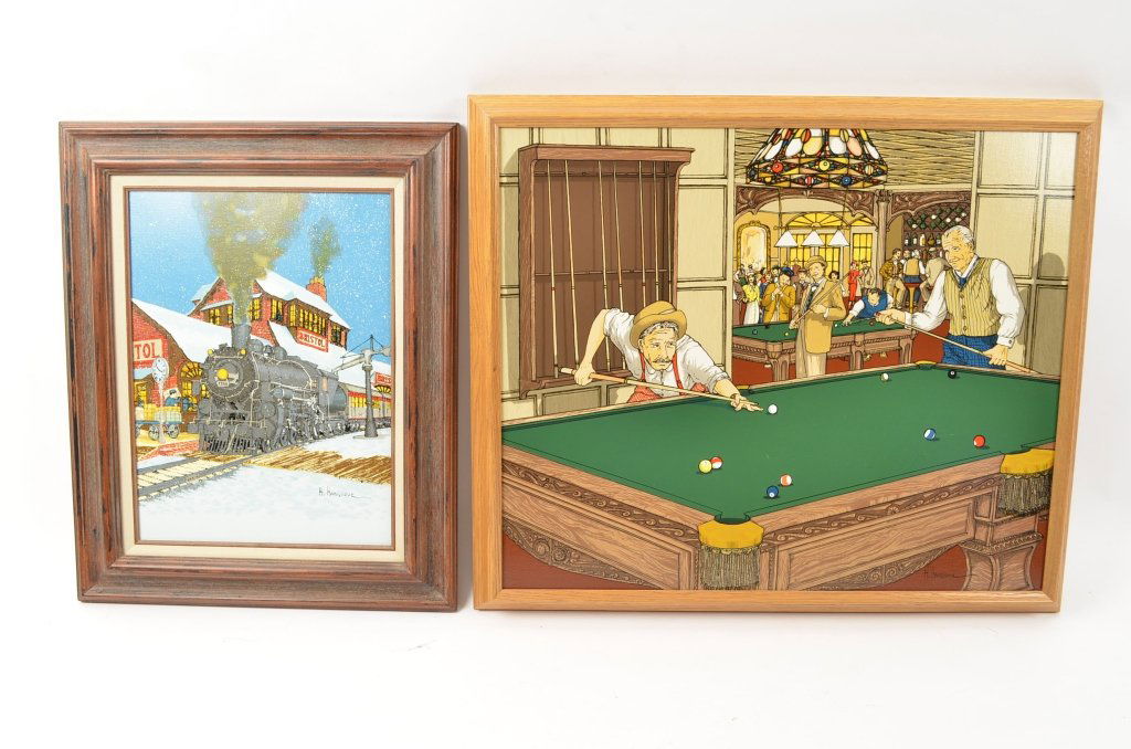 Pair of H. Hargrove Oil on Canvas Paintings