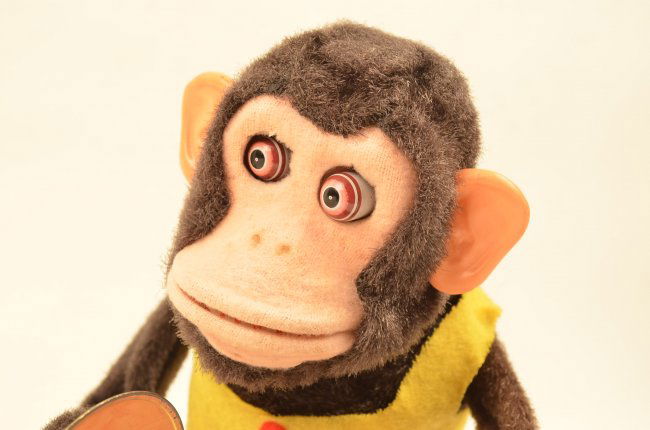 Vintage Musical Jolly Clapping Chimp Monkey Cymbals Toy : Lot 155A