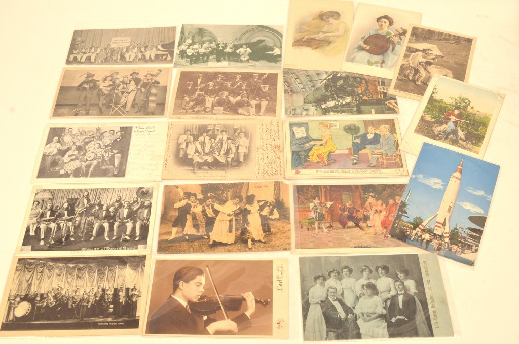 (17) Vintage Postcards (bands & Musicians)