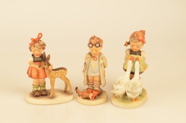 (3) Goebel Hummel Figurines Full Bee Markings