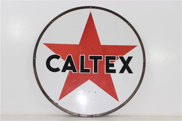 Authentic Porcelain Cal Tex Gasoline Sign