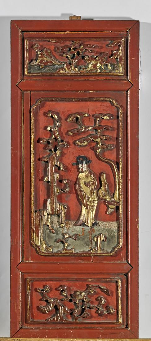 Four Various Old & Antique Wood Panels