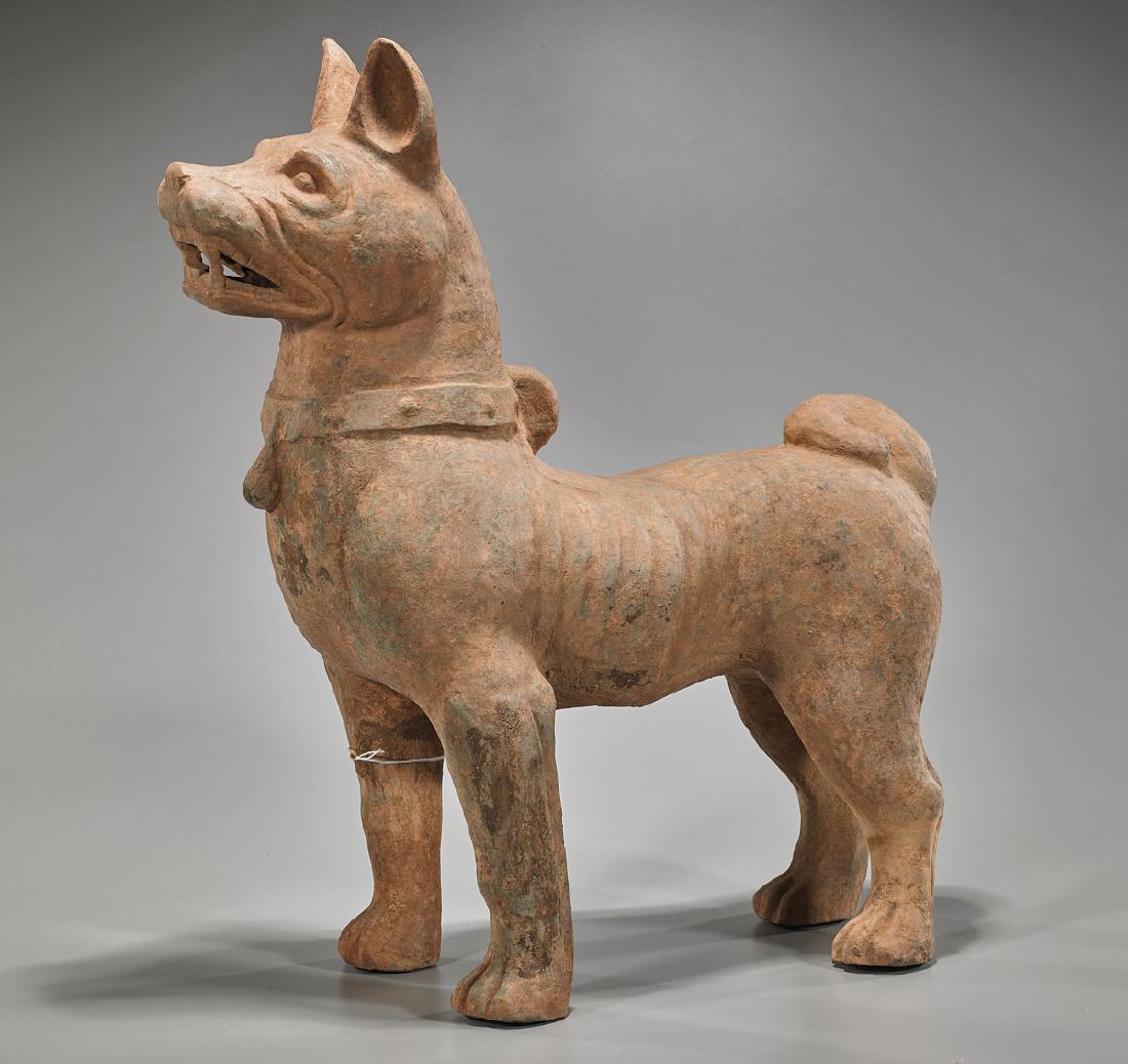 Chinese Han Dynasty Pottery Dog
