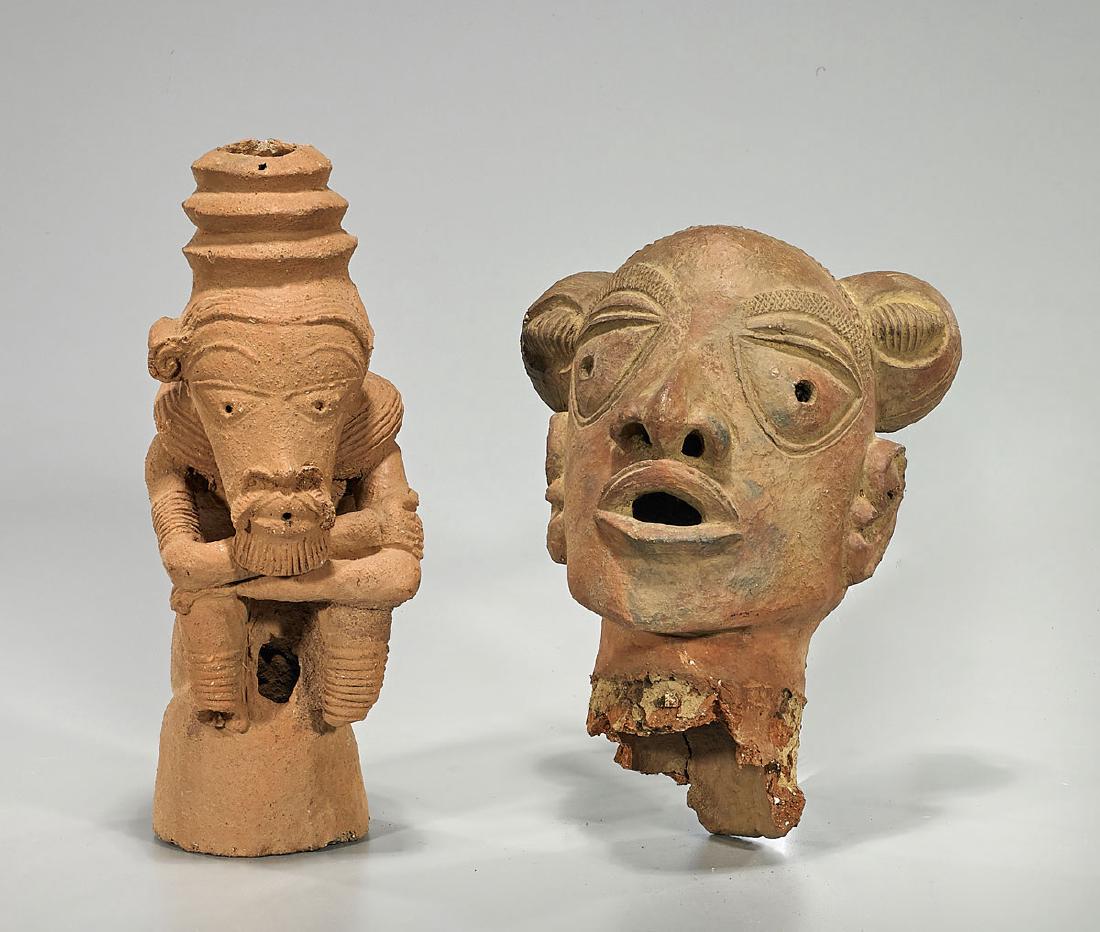 Two Nok-Style Pottery Figural Pieces