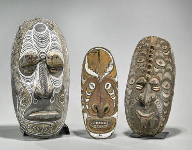Papua New Guinea Sepik Polychrome Wood Mask