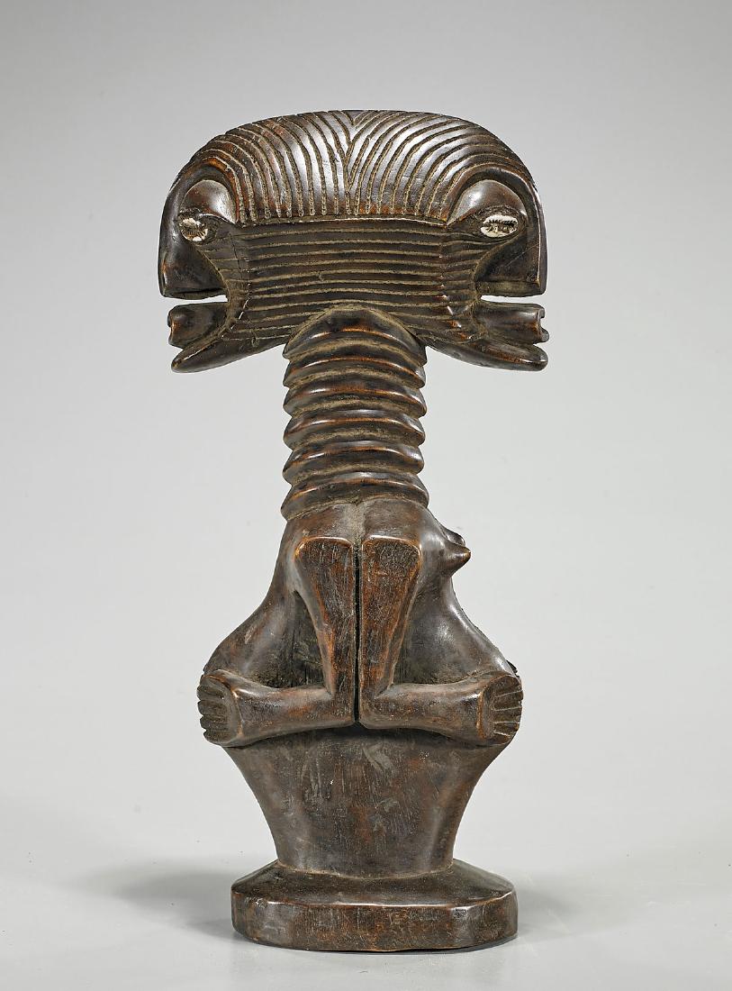 Songye Carved Wood Janus Figure